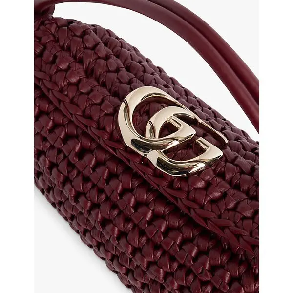 Gucci Crochet Leather Top-Handle Bag - Rosso Ancora/Ros.Anc